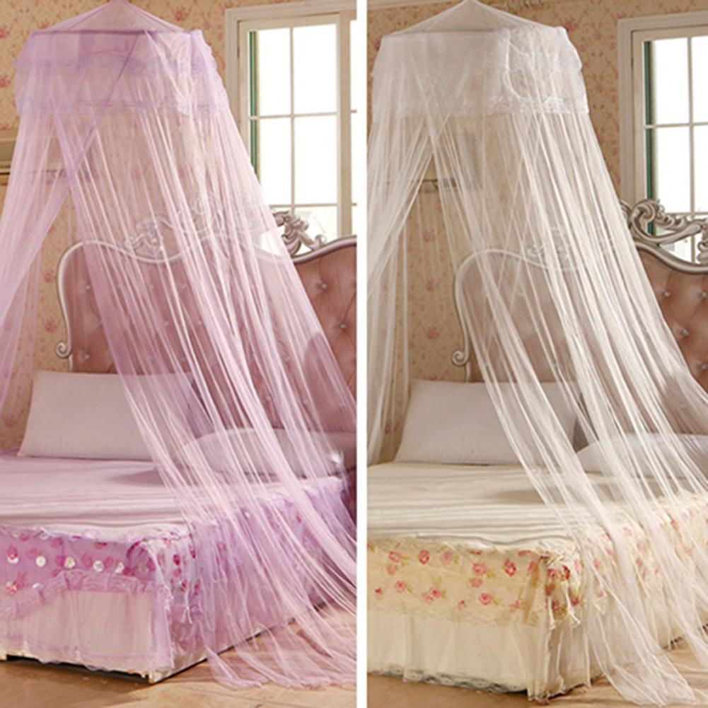 Lace Bed Canopy Mosquito Net Hung Dome Mesh Canopy... – Grandado