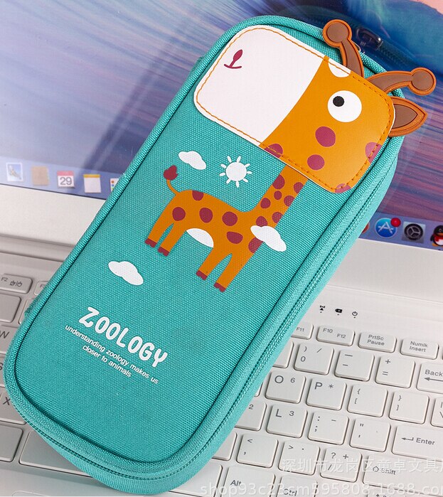 Children Cartoon Pencil Case Kids Animal Large Cap... – Grandado