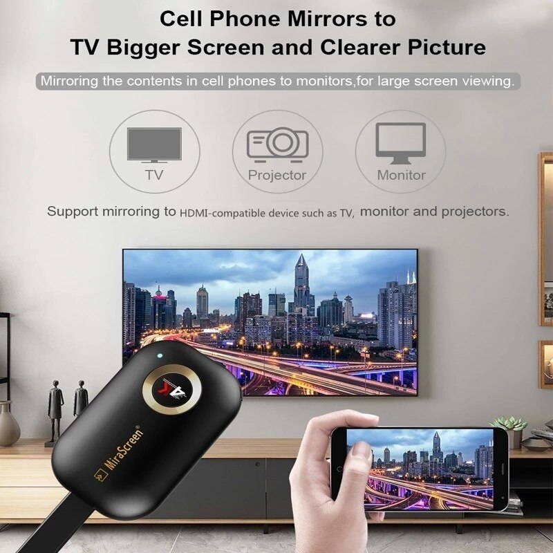 Mirascreen G9 Plus 2.4G/5G 4K Miracast Wireless DL... – Grandado