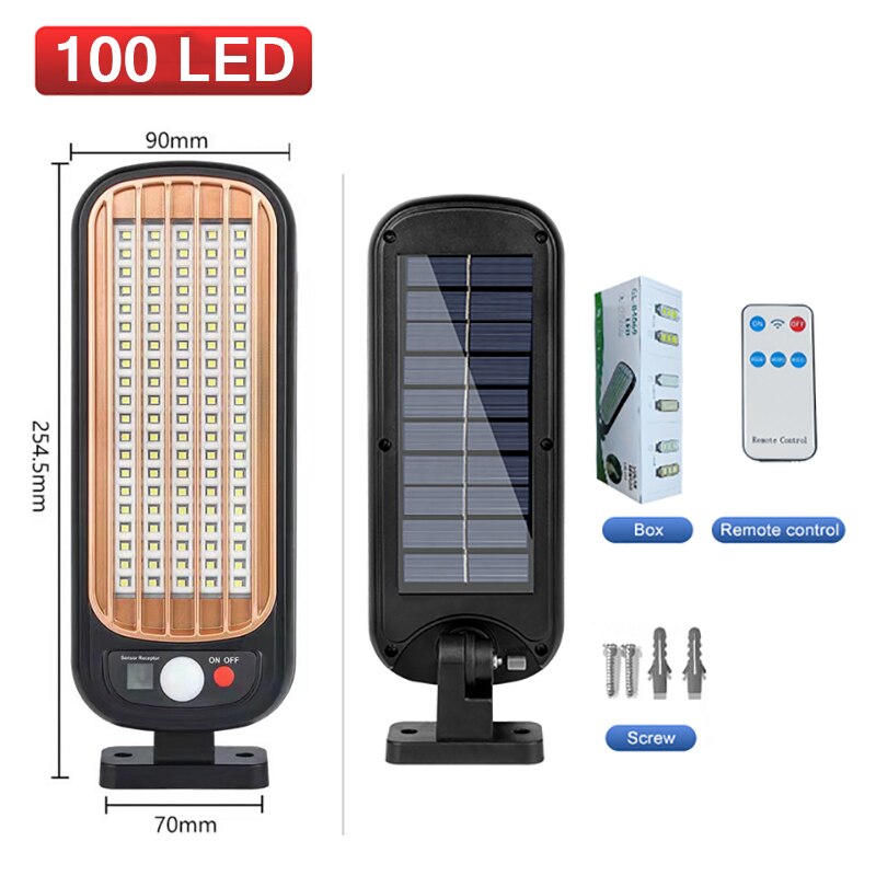 Solar Light 128 COB Large Outdoor Solar Street Lig... – Grandado