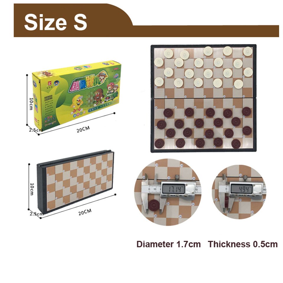 BSTFAMLY International Checkers Portable Plastic C... – Grandado