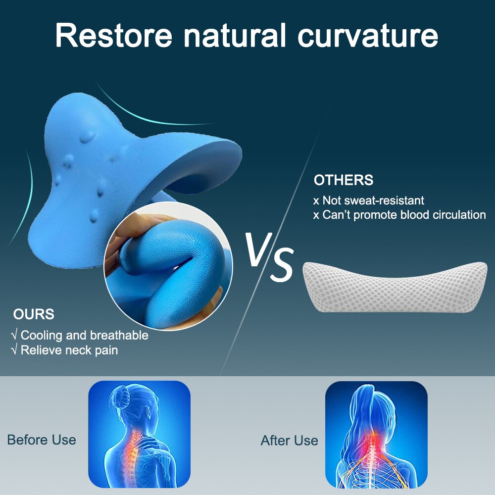 Neck Shoulder Relaxer Cervical Traction Device for... – Grandado