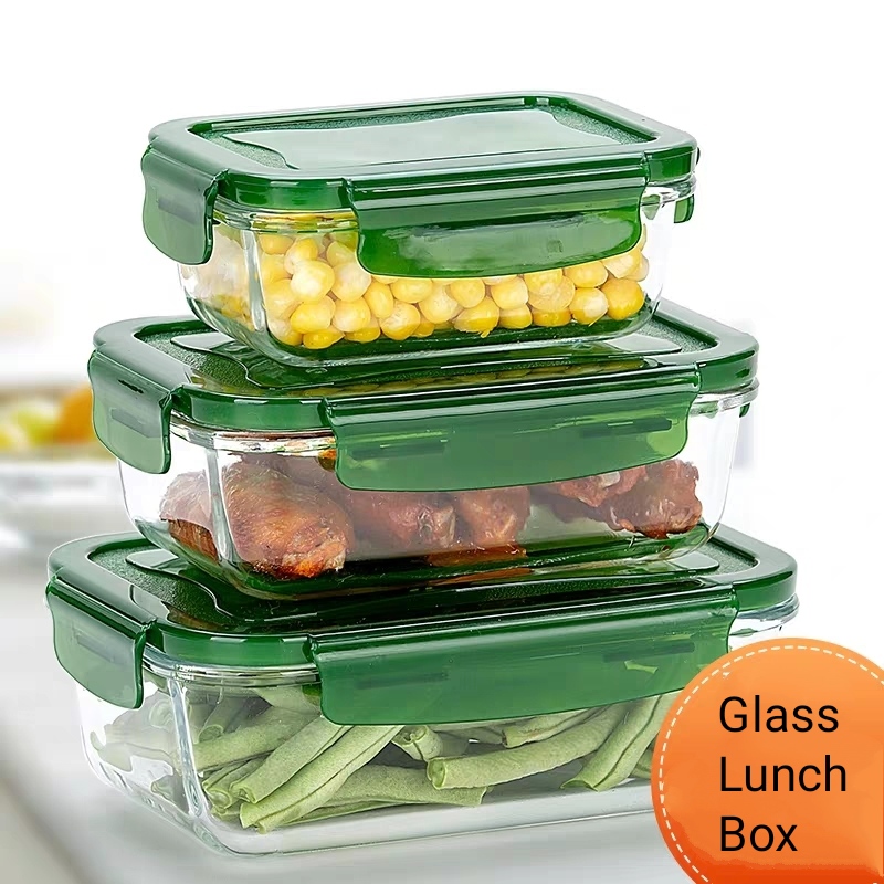 Portable Healthy Glass Lunch Box Bento Boxes Micro... – Vicedeal