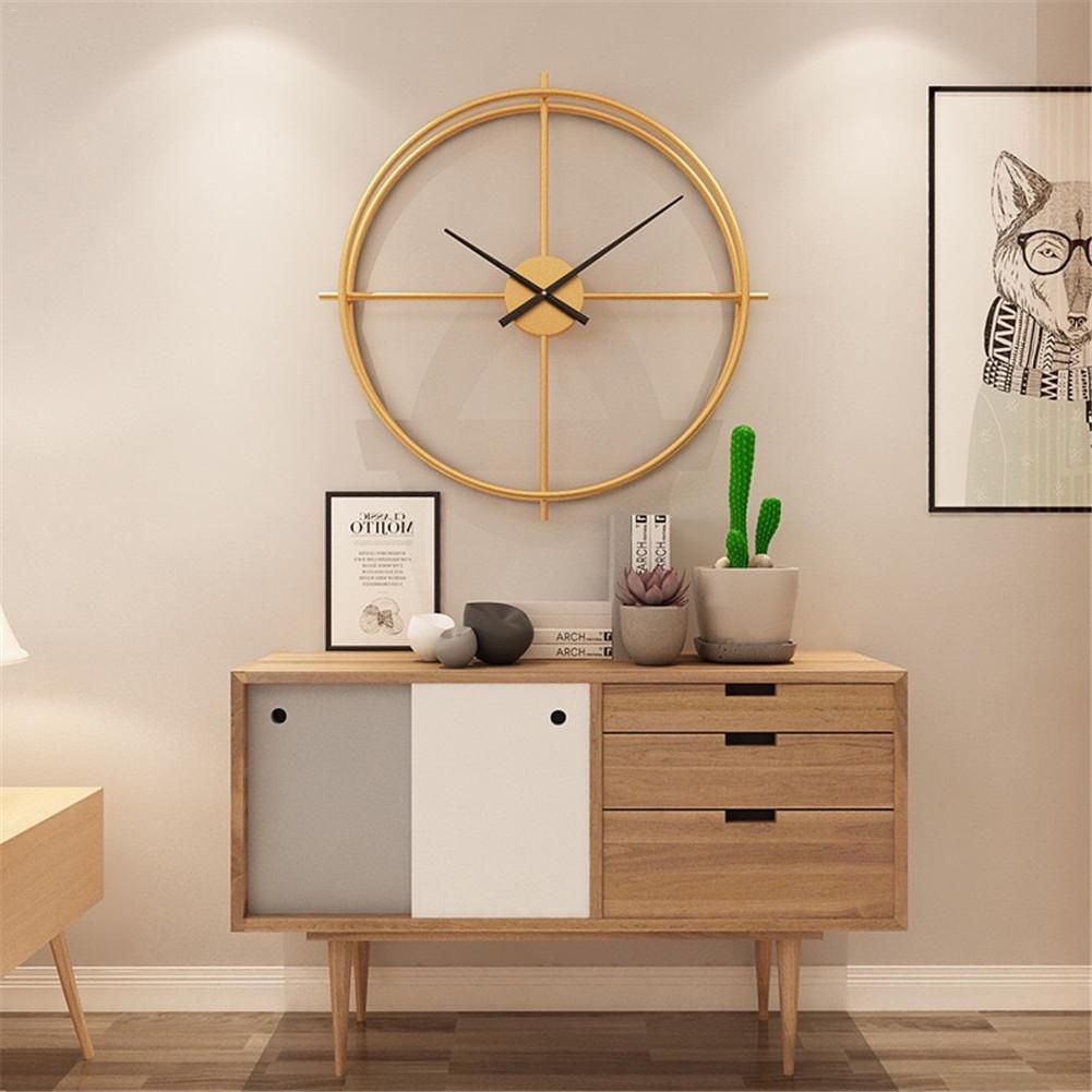 Simple European Style Mute Iron Wall Clock Modern ... – Grandado