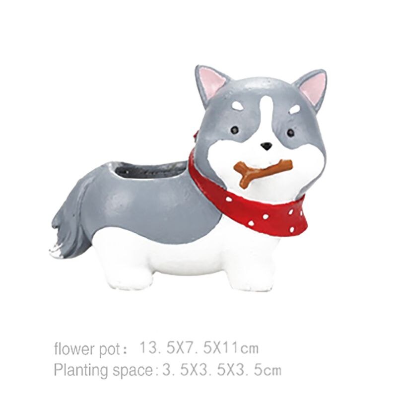 Lovely Flowerpots Akita Husky Dachshund Planters S... – Vicedeal