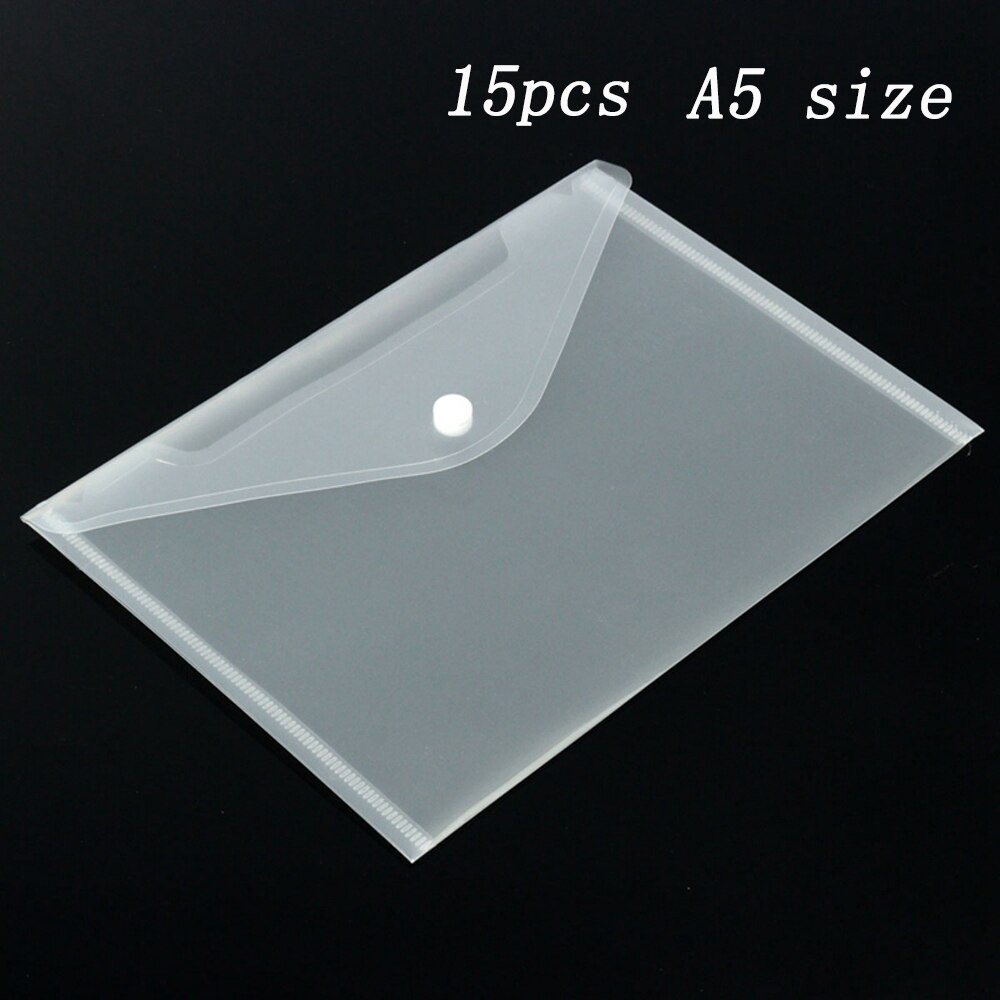 15 Stks/set Transparante Plastic A5/A4 Mappen Best... – Vicedeal