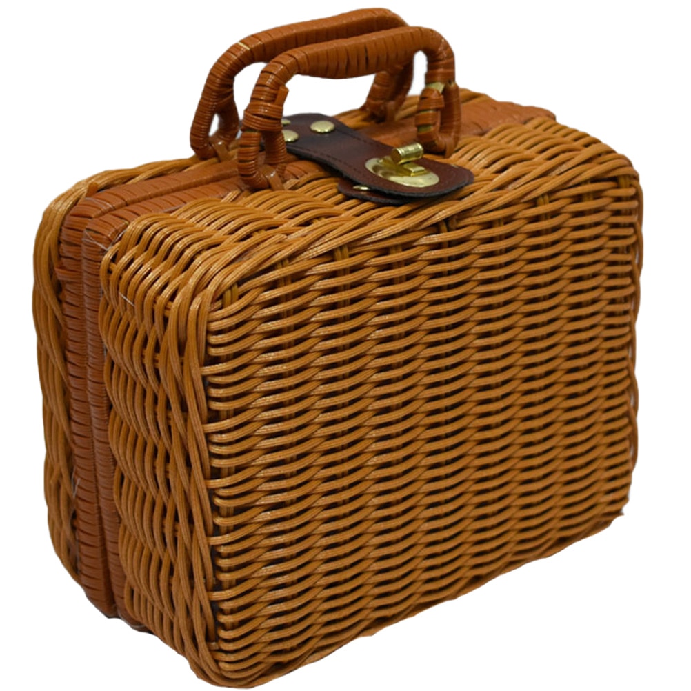 Artific Rattan Picnic Box Retro Storage Box Suitca... – Vicedeal