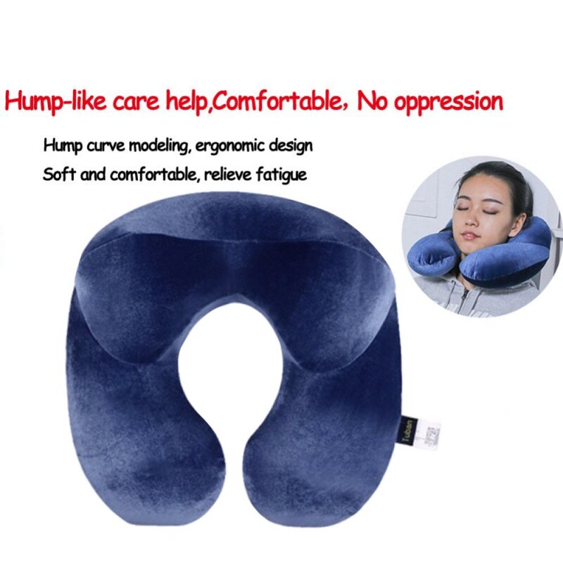 U-Shape Travel Pillow Airplane Inflatable Neck Com... – Vicedeal