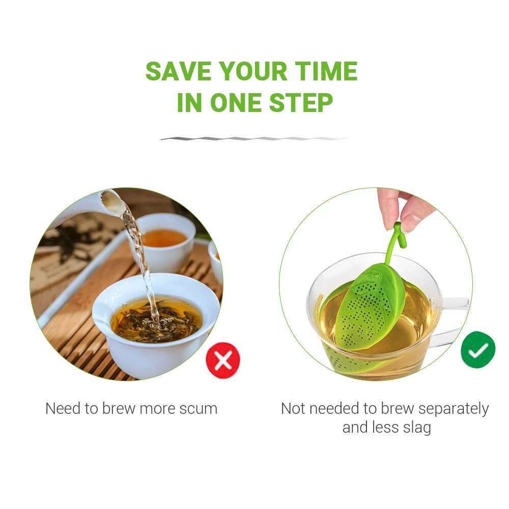 Silicone Tea Infuser Leaves Shaped Funny Herbal Te... – Vicedeal