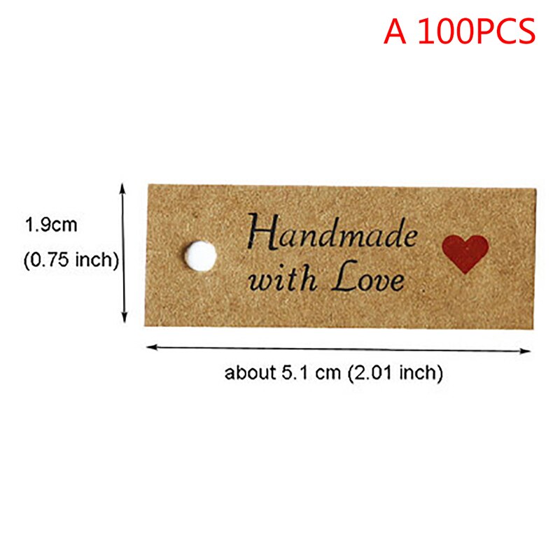 100pcs Packaging Tag Handmade Hang Tag Kraft Paper... – Grandado