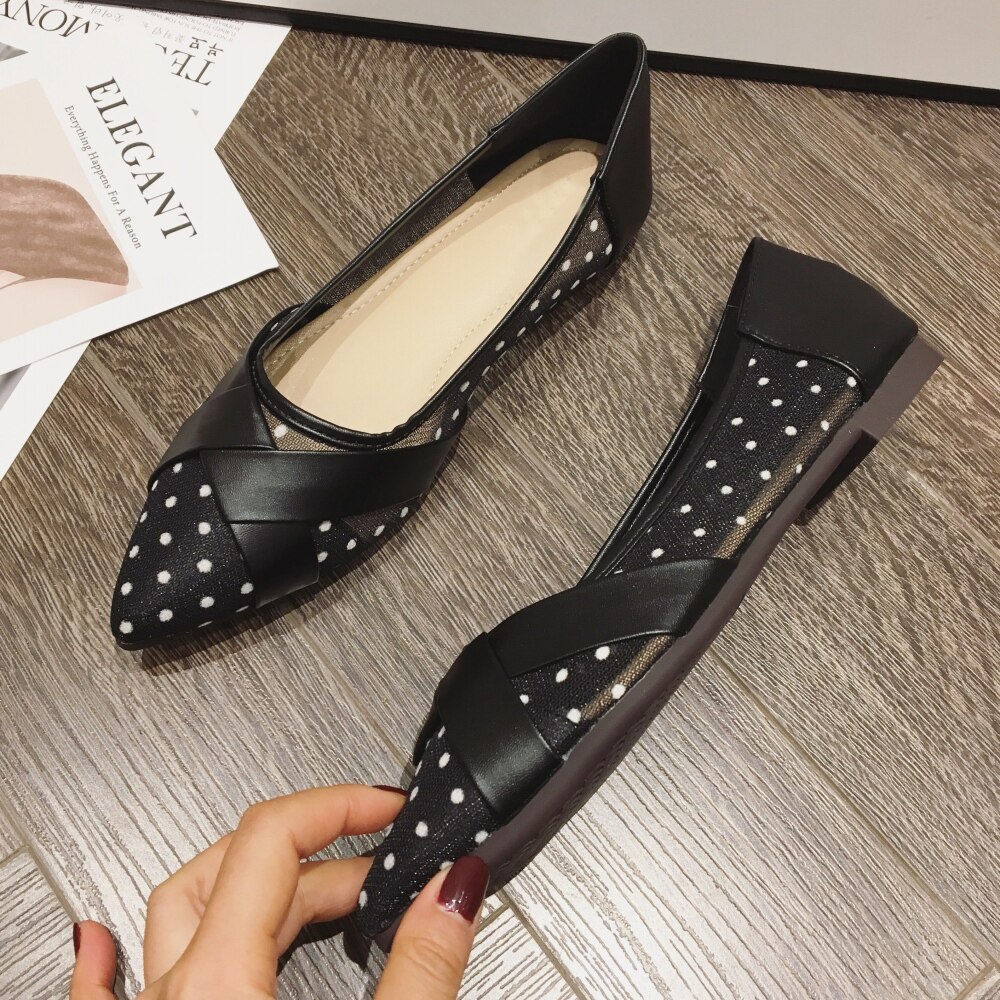 Spring Summer Women's Ballet Flats Shoes Polka Bot... – Grandado