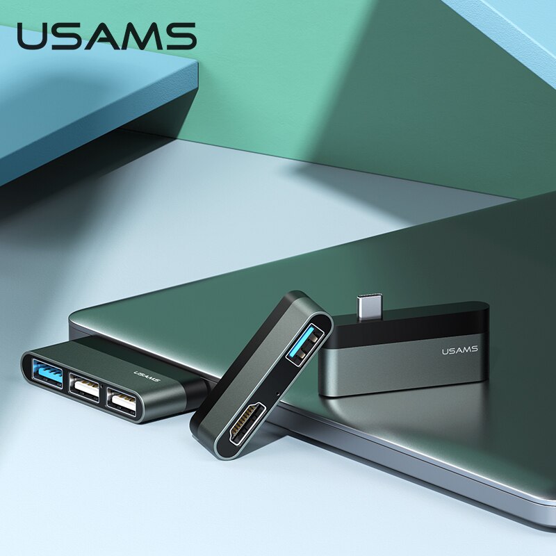 Usams type c kabel mini hub usb 3.0 2.0 hub multi ... – Vicedeal
