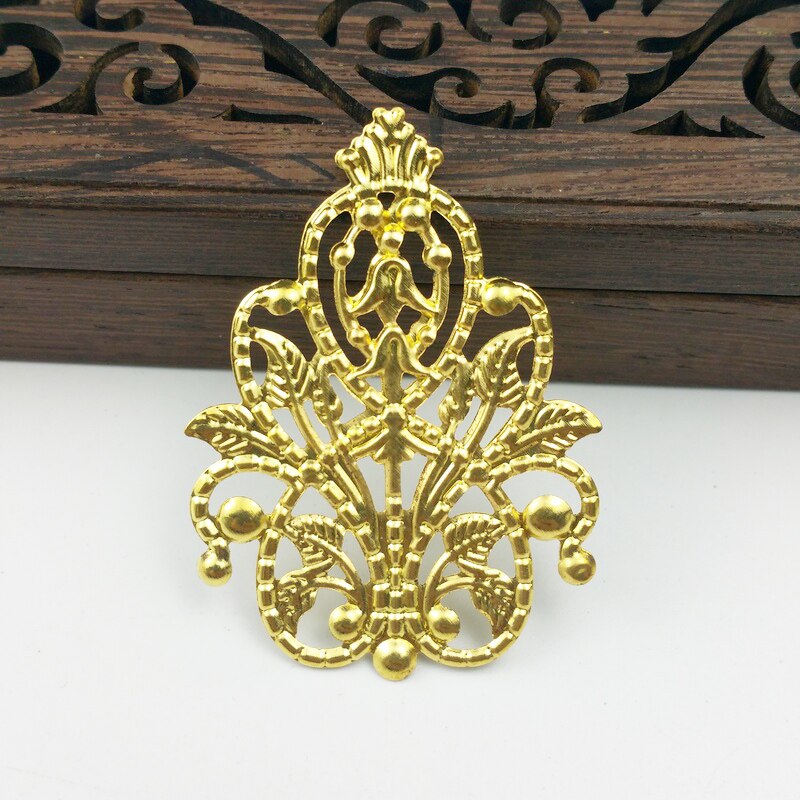 20pcs 35x48mm Filigraan fl Wraps Metal Charms Voor... – Grandado