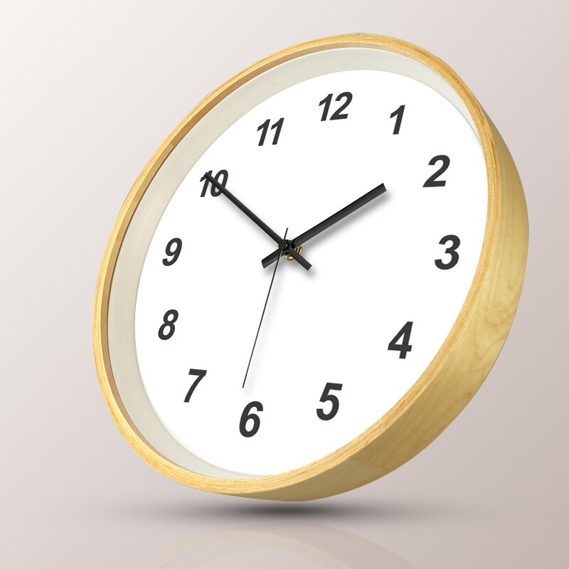 Wooden Simple Living Room Wall Clock Silent Japane... – Grandado