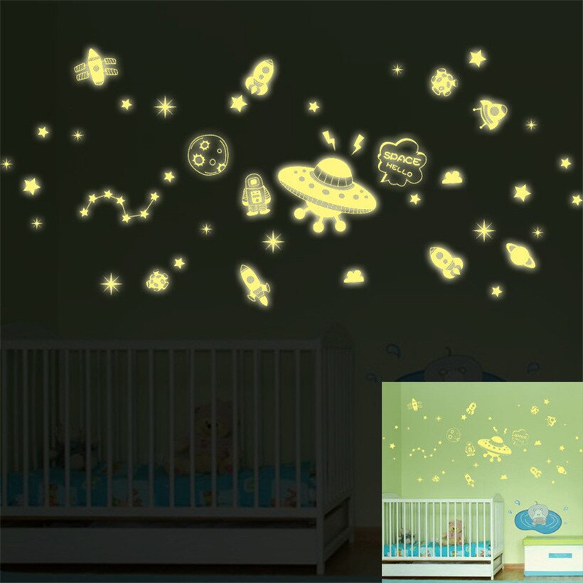 Wallpaper Sticker DIY Decal Kids Boys Space Rocket... – Grandado