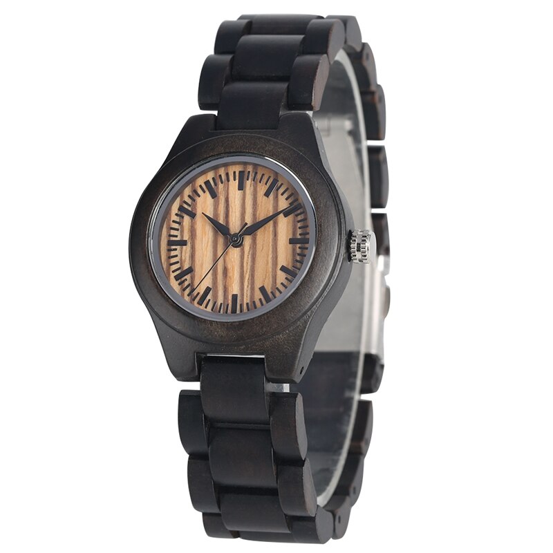Retro Black Wood Small Women Watches Full Wooden B... – Grandado