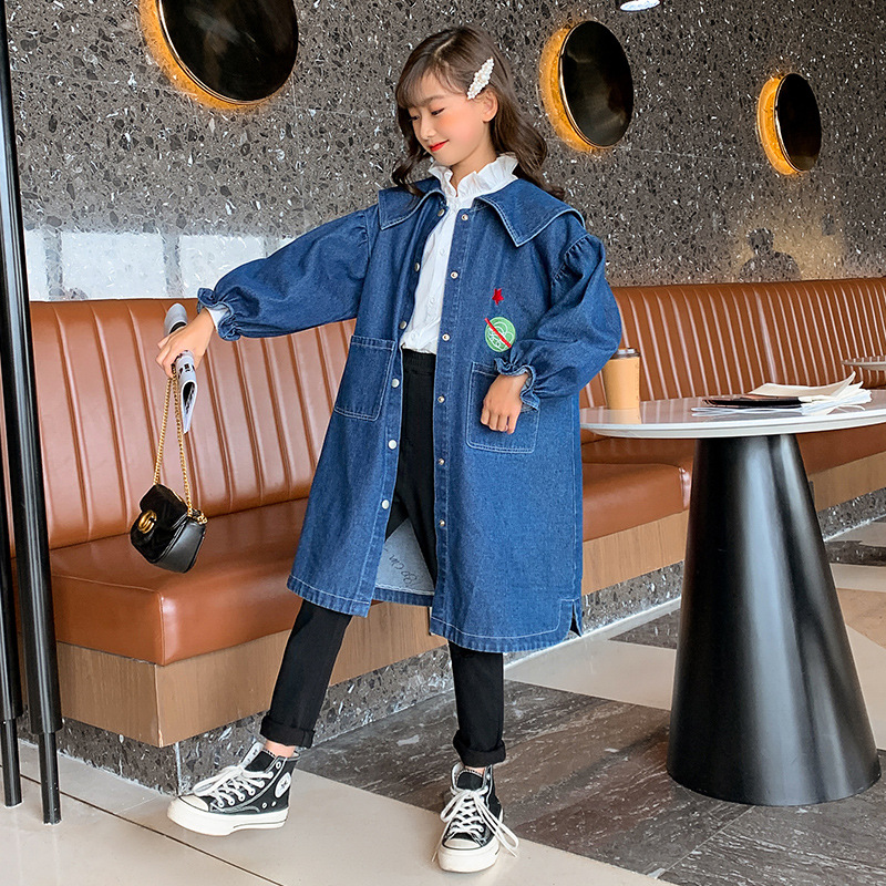 Teenage Coat 2022 Spring Denim Windbreaker Outerwe... – Grandado