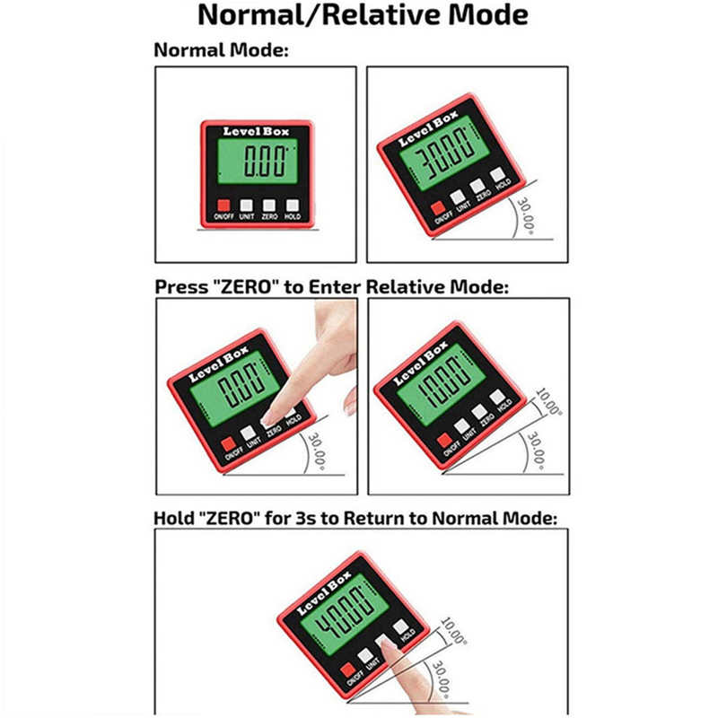 Goniometer 360 degree mini digital level angle met... – Grandado
