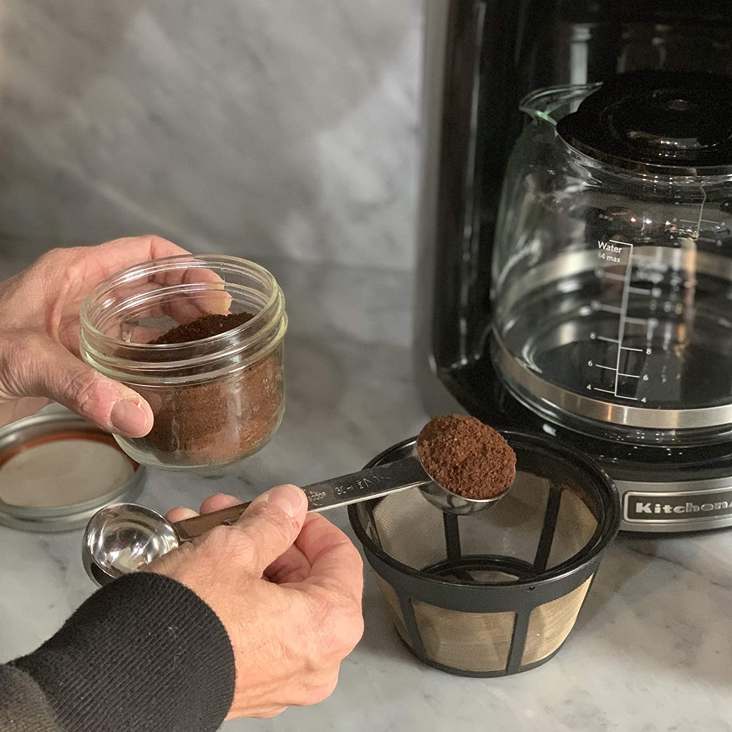 2 pakke kaffeskje klips spiseskje dobbelt mål scoo... – Grandado