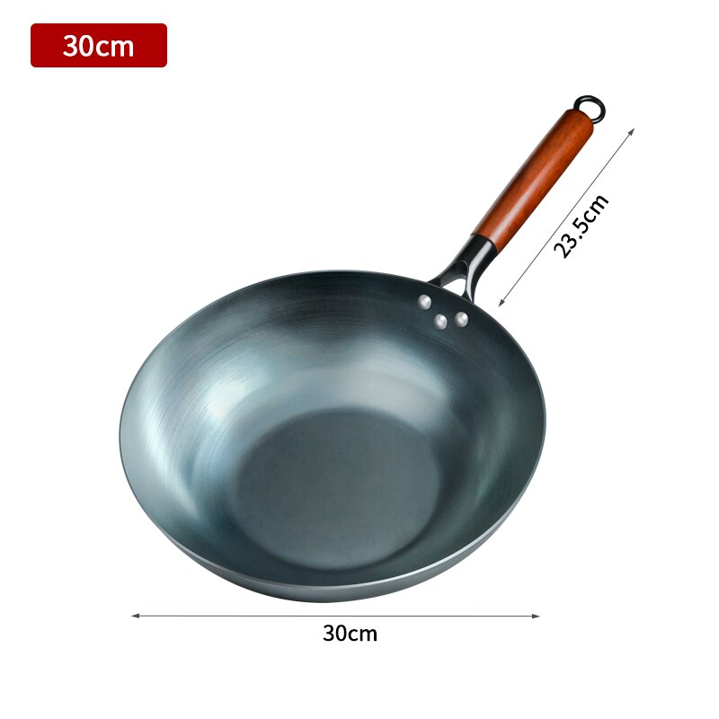 Chinese Seasoned Wok 30/32/34cm Iron Woks Chef Sti... – Grandado