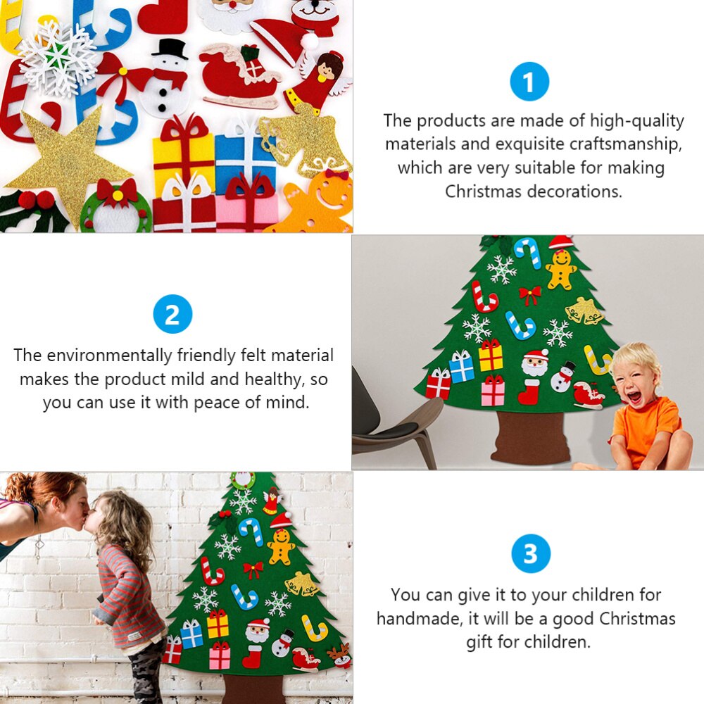 DIY Felt Christmas Tree Hanging Ornaments Christma... – Grandado