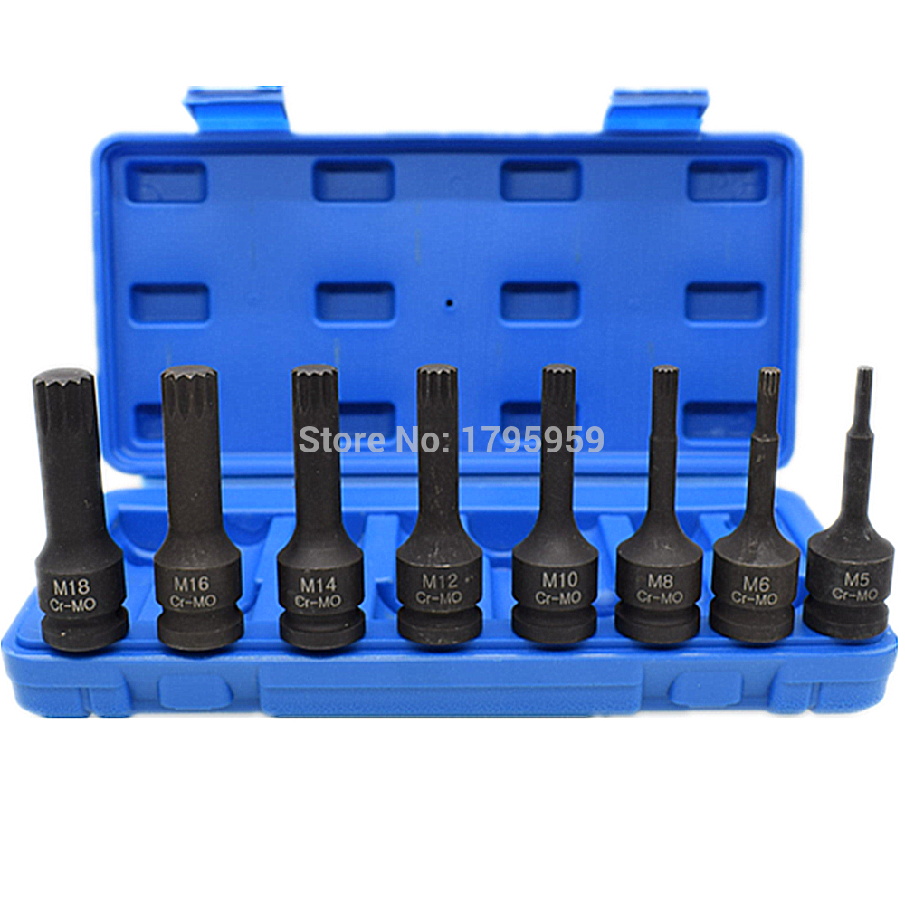 Spline Socket Bit 1/2 "Vierkante Drive M5 M6 M8 M1... – Vicedeal