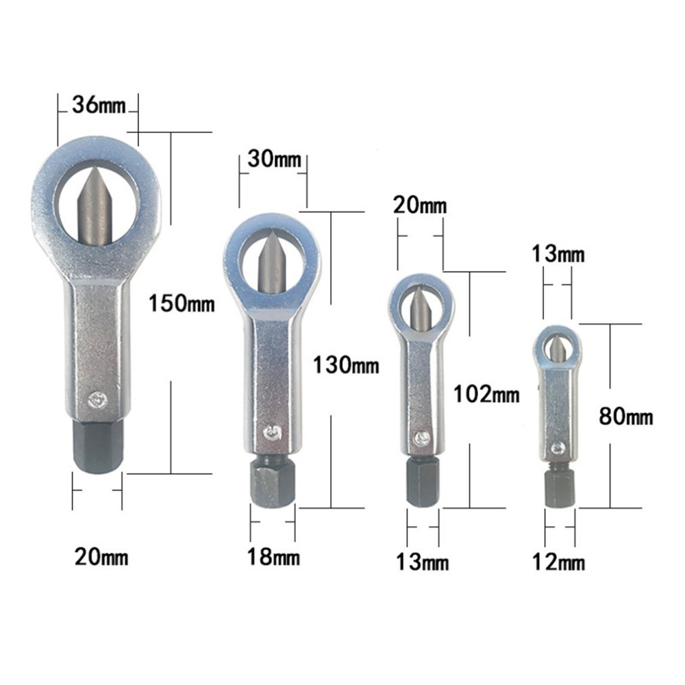 4 Pcs 16-22mm Nut Extractor Splitter Cracker Remov... – Grandado