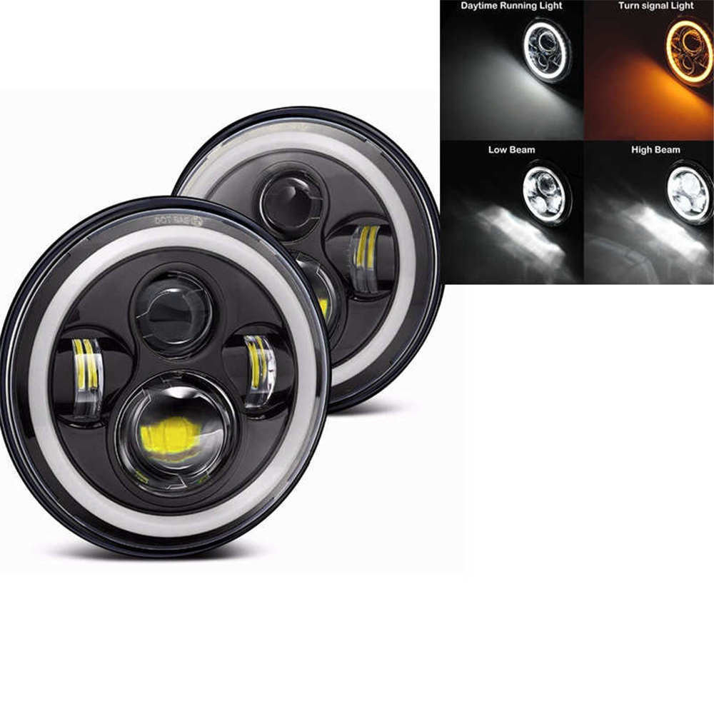 2 pcs Car LED 7 Inch Round Headlight Conversion Ki... – Vicedeal