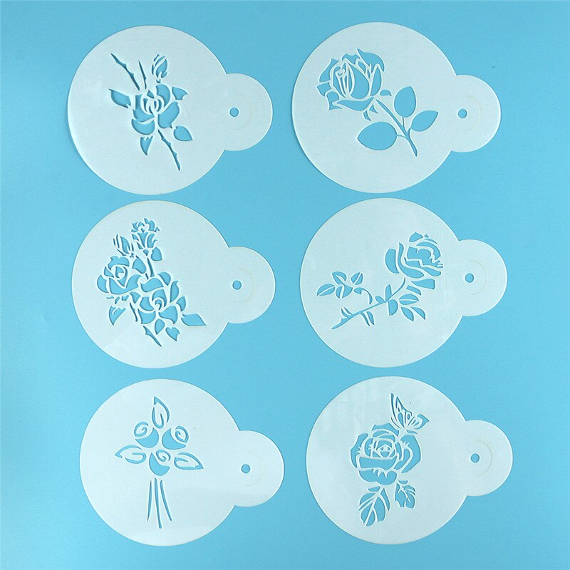Aomily 6pcs/Set Wedding Cake Stencils Rose Flowers... – Grandado