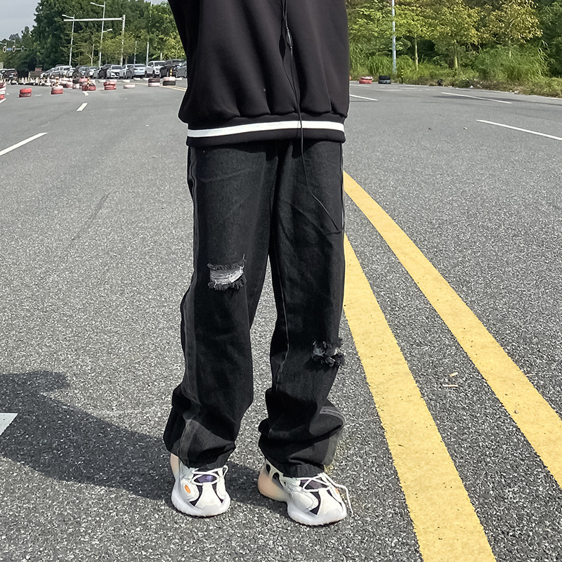 GTDOM High Street American Street Ripped Men Jeans... – Vicedeal