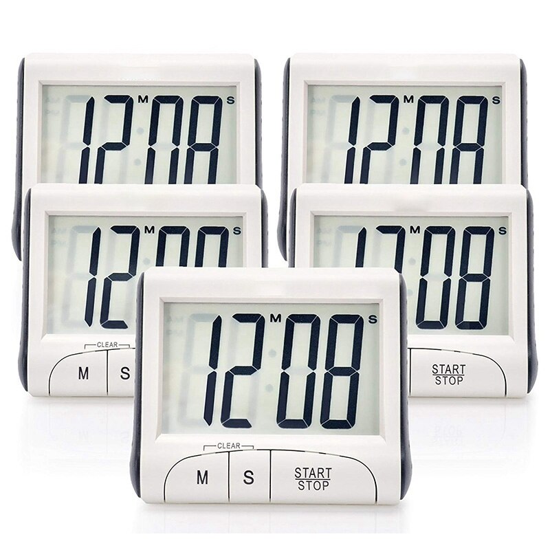 5-Pack Digitale Kookwekker/Koken Timer Met Groot D... – Vicedeal