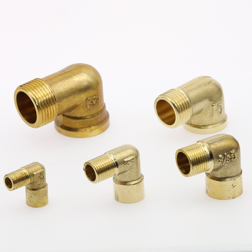 1pcs 1/8 "1/4" 3/8 "1/2" Bsp x Buitendraad 90 Deg ... – Vicedeal