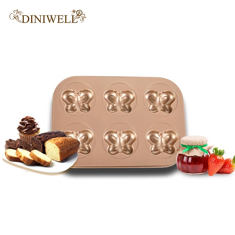 Wiilii 6-Cavity Nonstick Butterfly Muffin Pan Quic... – Grandado
