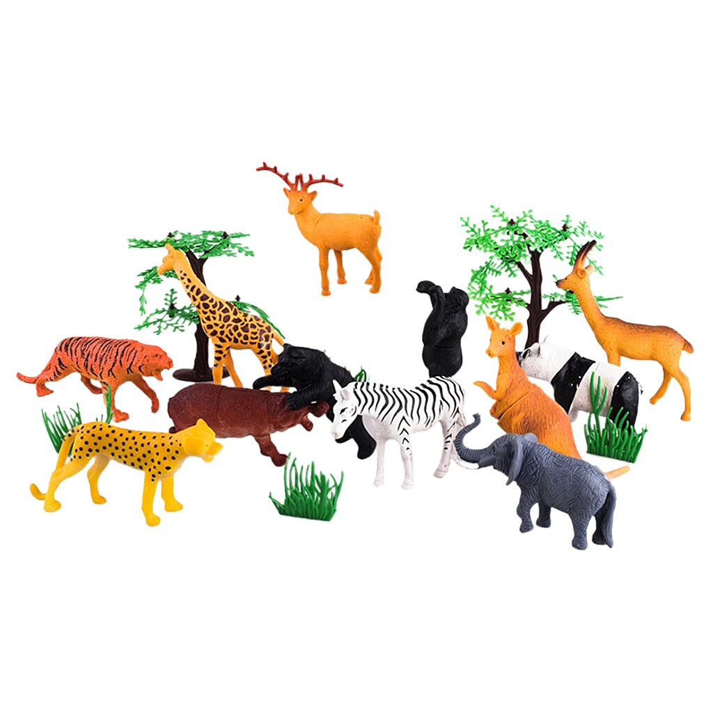 Realistic Land Animal Model Toy Plastic Figure Zoo... – Grandado
