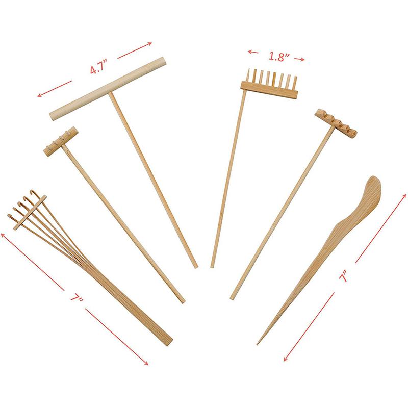 6Pcs Bamboo Rake Gardening Bonsai Potted Tool Mini... – Grandado