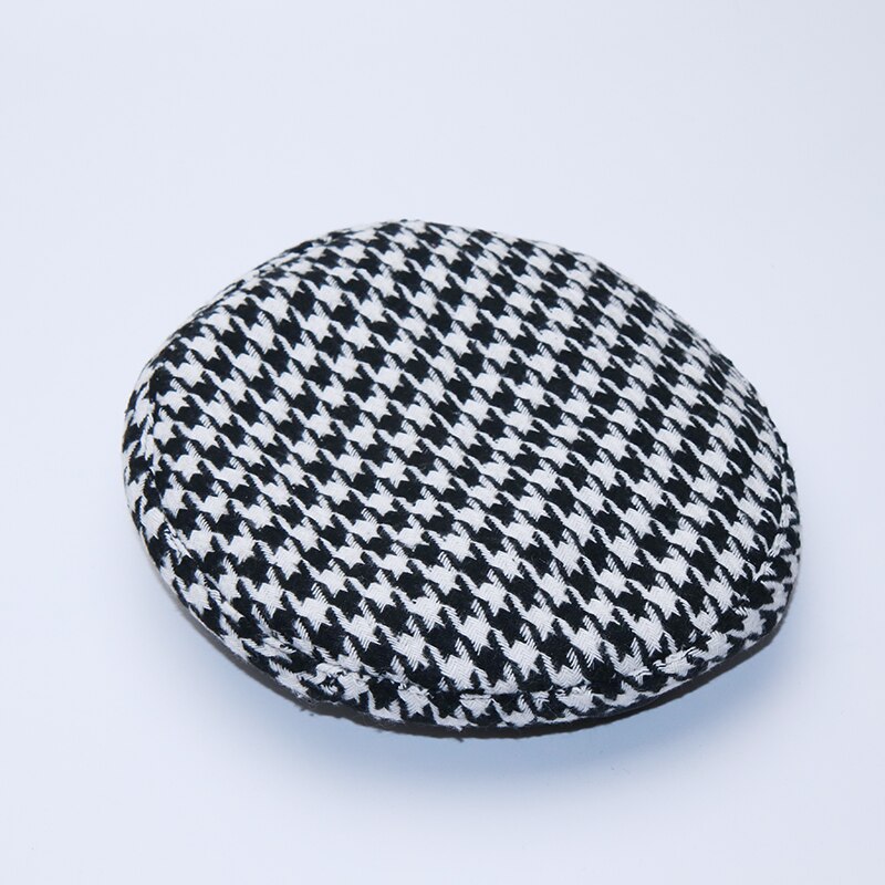 autumn winter Plaid Beret Hats For Women French Be... – Grandado