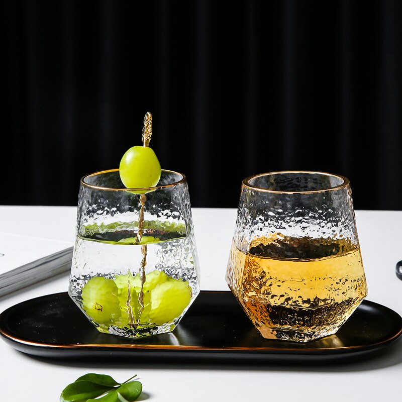 Nordic style six-sided diamond glass cup water gla... – Grandado