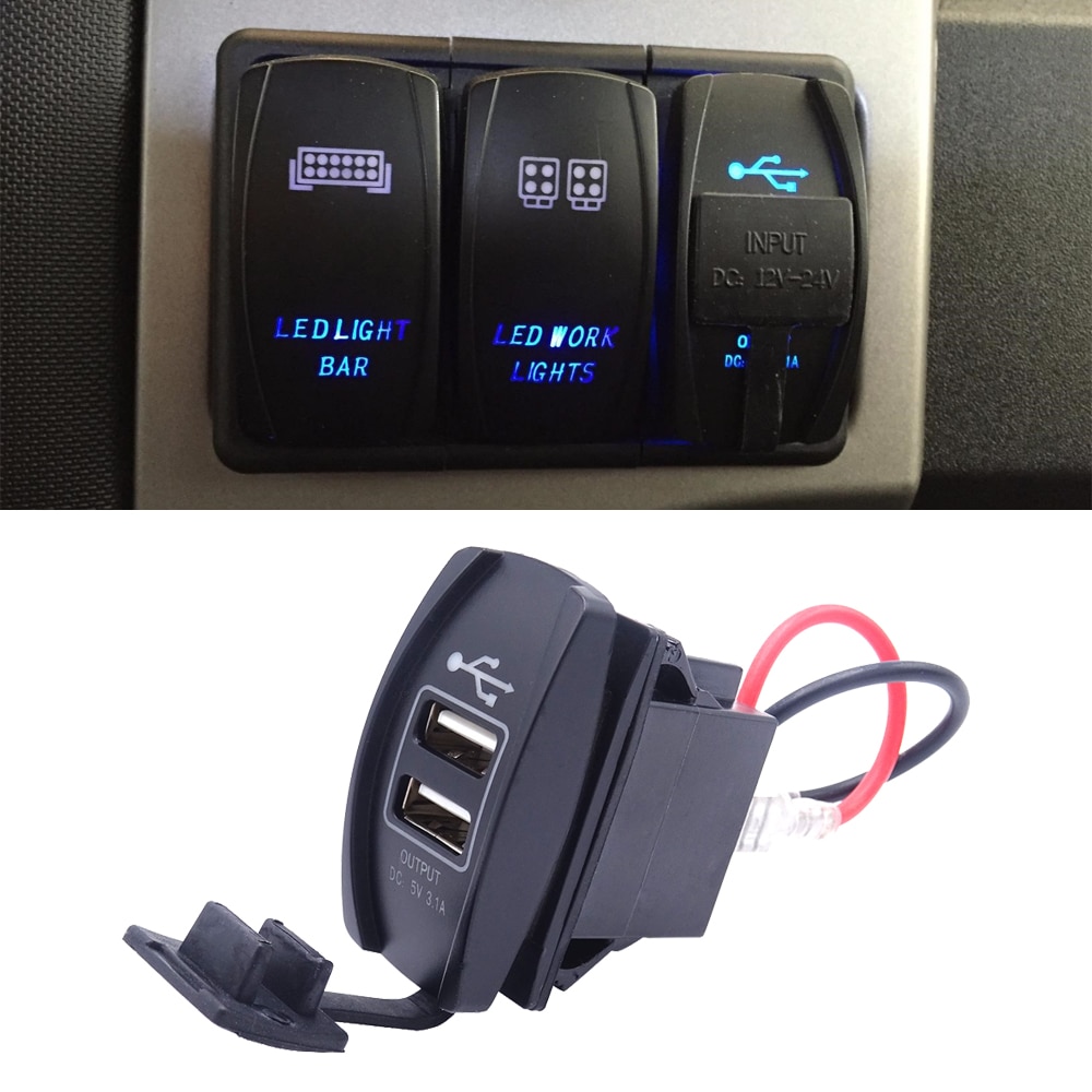 Universal Dual USB Power Charger Carling ARB Rocke... – Grandado