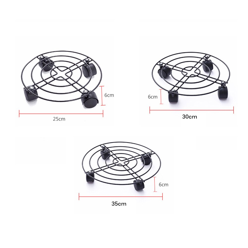 Moveable Pot Bracket Black Metal Hollow Pot Mover ... – Grandado