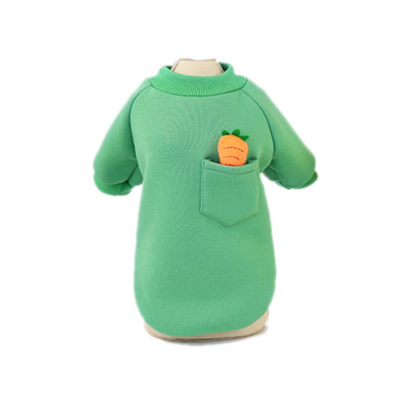 Cartoon Carrot Dog Sweater Thicken Fleece Dog Cat ... – Grandado
