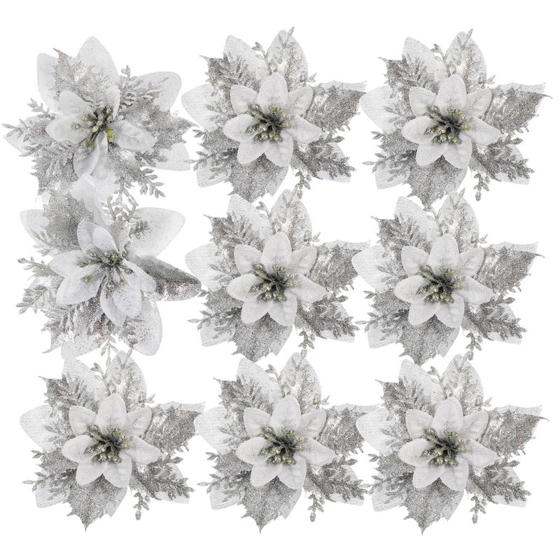 24Pcs Kerst Simulatie Bloem Kunstmatige Decoratiev... – Vicedeal