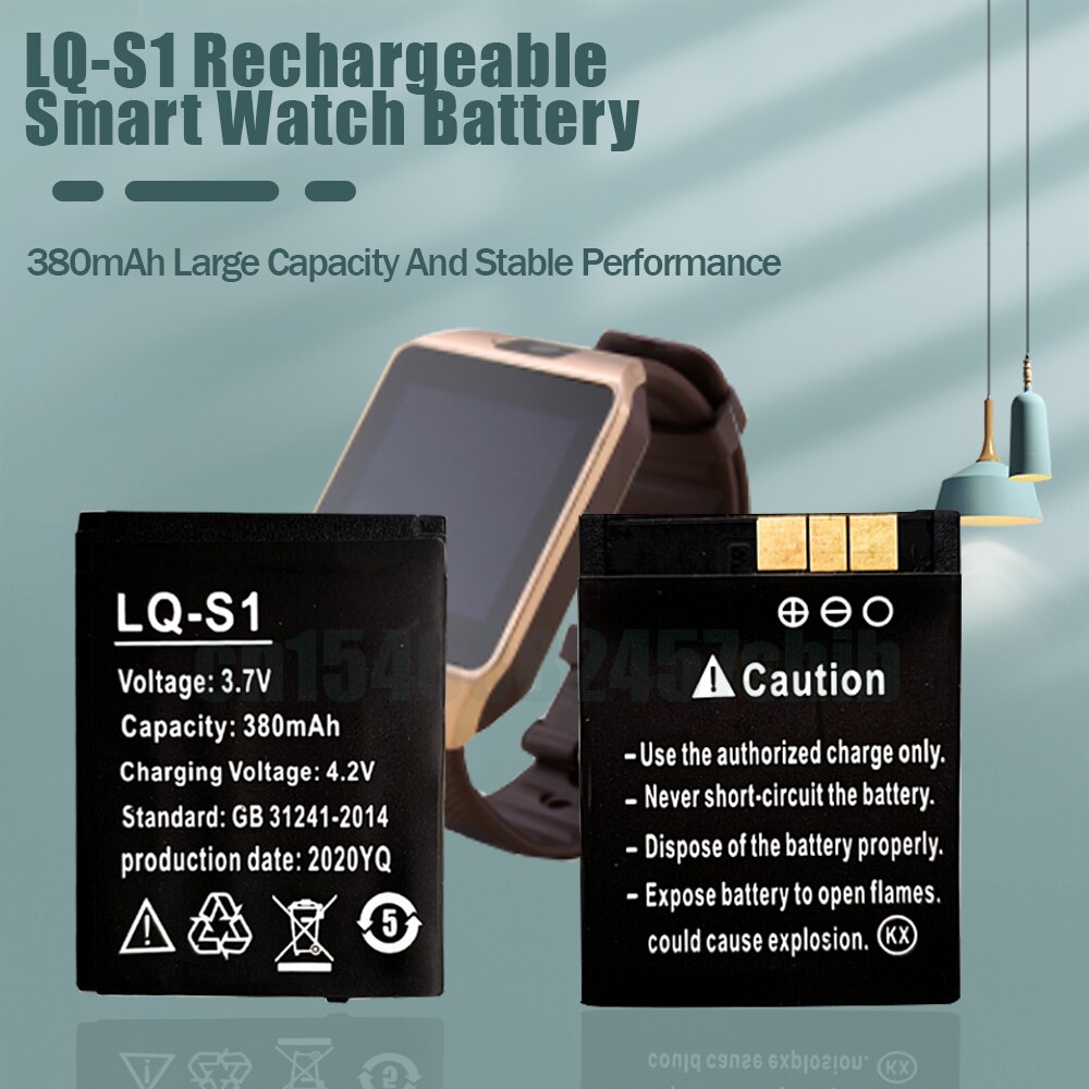 3.7v 380 mah lq -s1 smartklocka laddningsbart liti... – Grandado