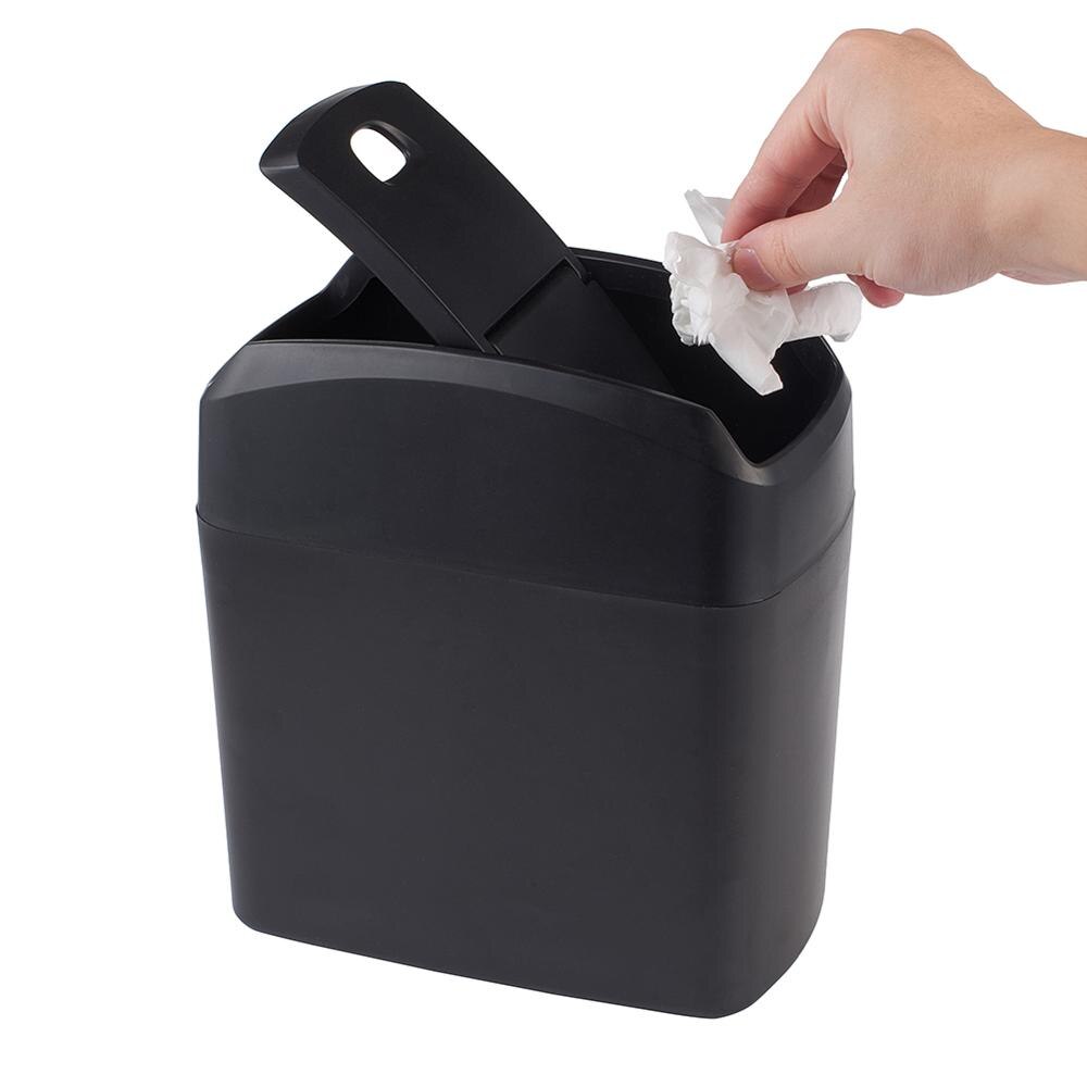 Car Trash Bin Black Auto Vehicle Garbage Can Gray ... – Grandado