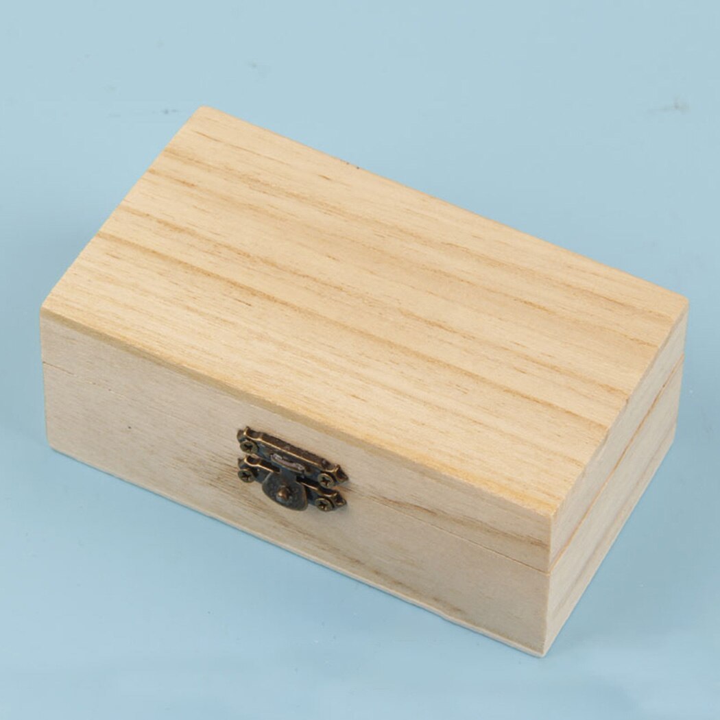 S/M/L Wooden Storage-Box Plain Wood With Lid Multi... – Vicedeal