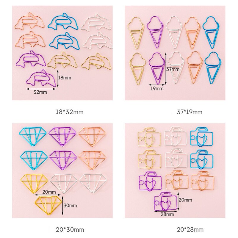 10pcs cute Cactus star Ice Cream Mini Paper Clips ... – Grandado