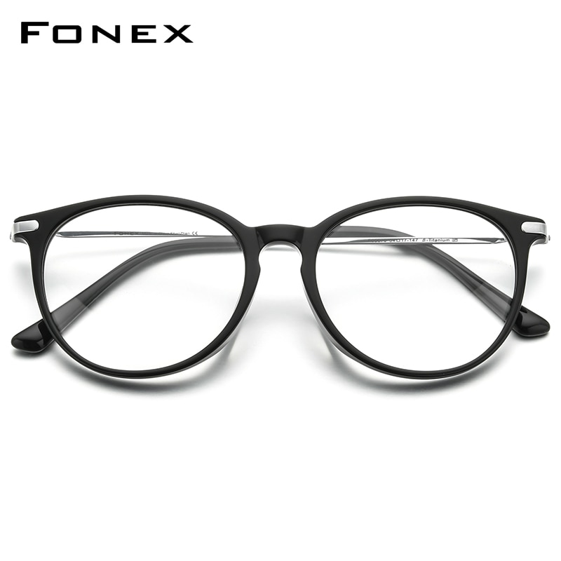 FONEX Titanium Optical Glasses Frame Men Retro Rou... – Vicedeal
