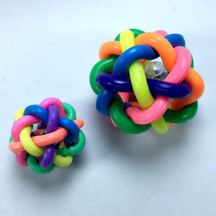 Pet Educational Toy Colorful Bell Rubber Twine Bal... – Grandado