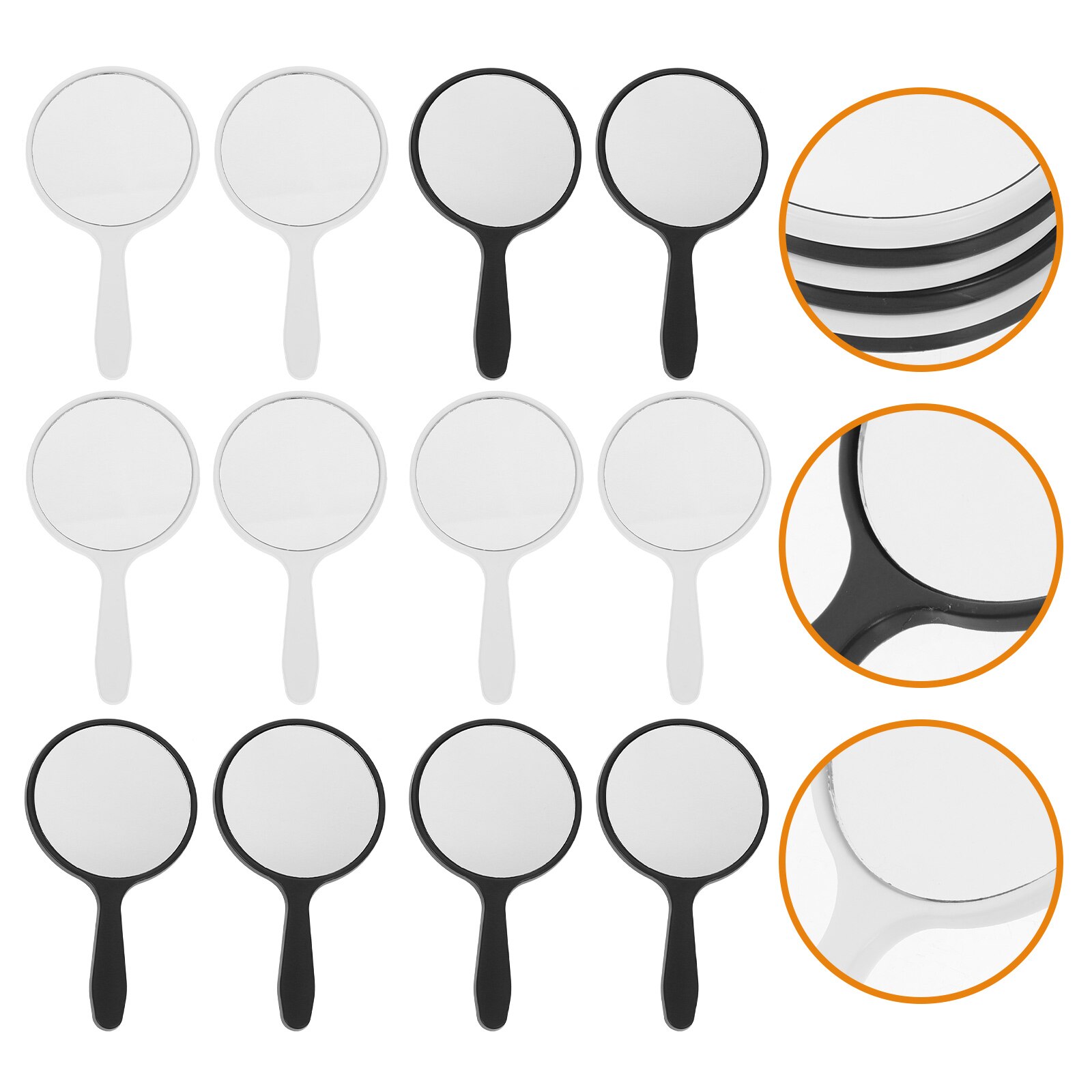 25Pcs Round Hand Makeup Mirrors Travel Cosmetic Mi... – Grandado