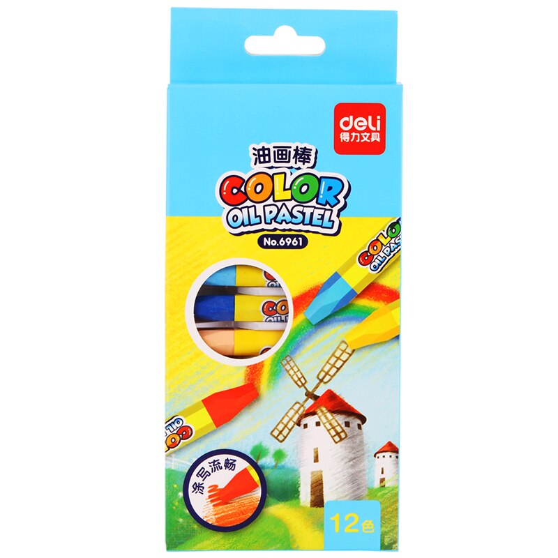 Deli color oil pastels color painting sticks color... – Vicedeal