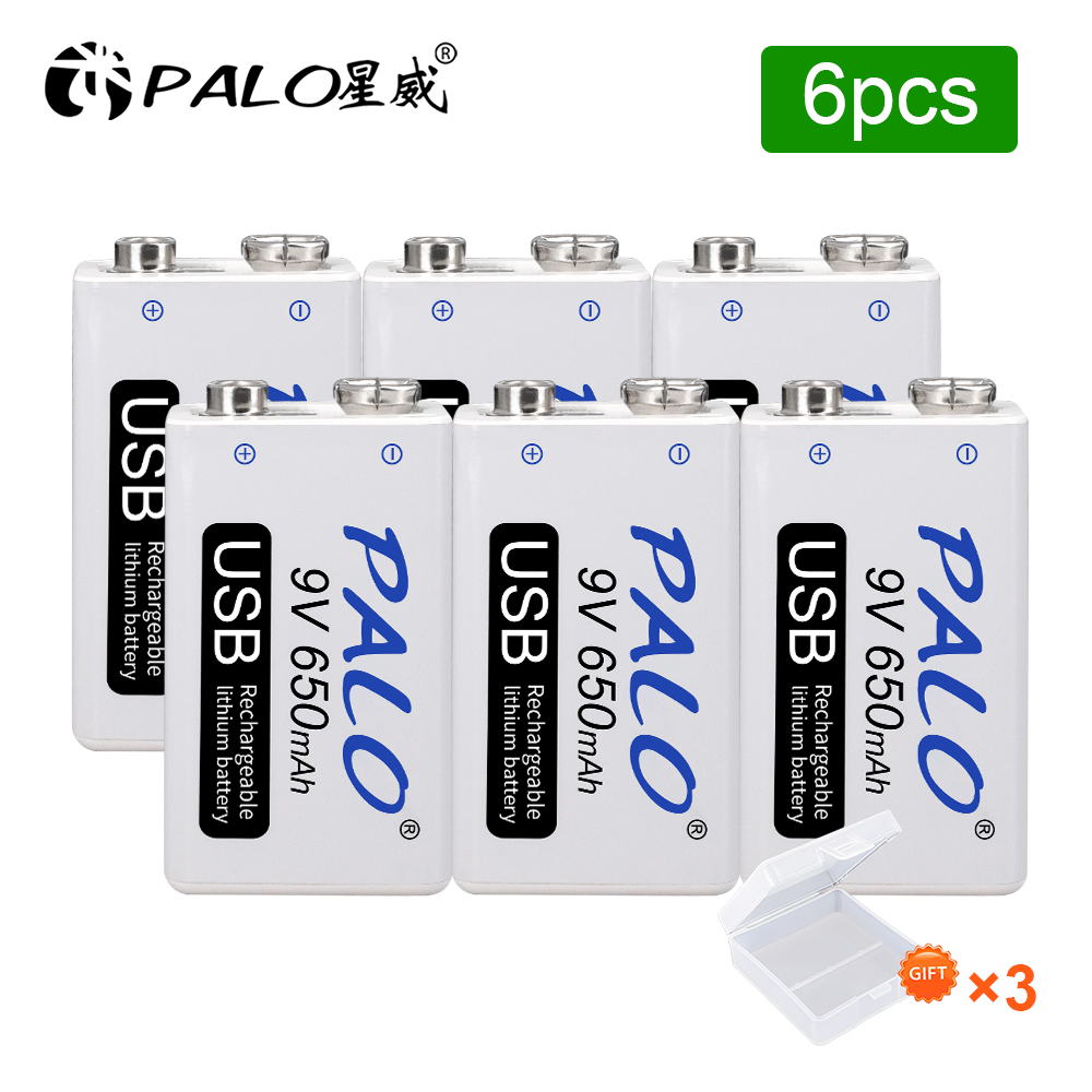 PALO 650mAh 9V Li-ion Rechargeable Battery 9V Micr... – Vicedeal PALO 650mAh 9V Li-ion Rechargeable Battery 9V Micr... – Vicedeal
